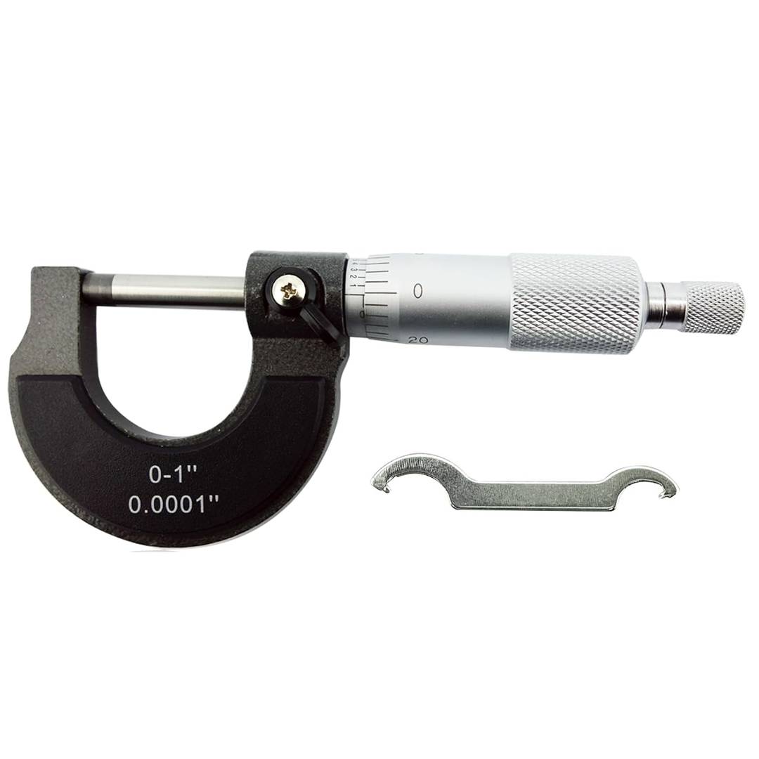 Outside Micrometer, Ratchet Stop, Lock Nut 0-1" /0.0001" Precision ...